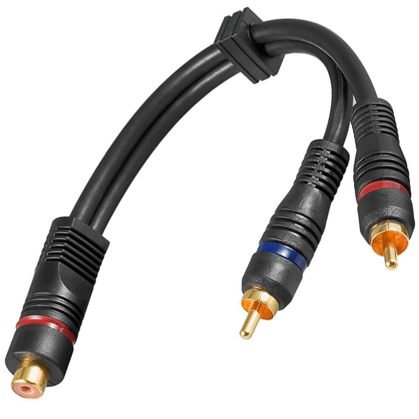 Y-Kabel Y Adapter Verteiler Weiche Subwooferkabel Cinch Chinch RCA ...